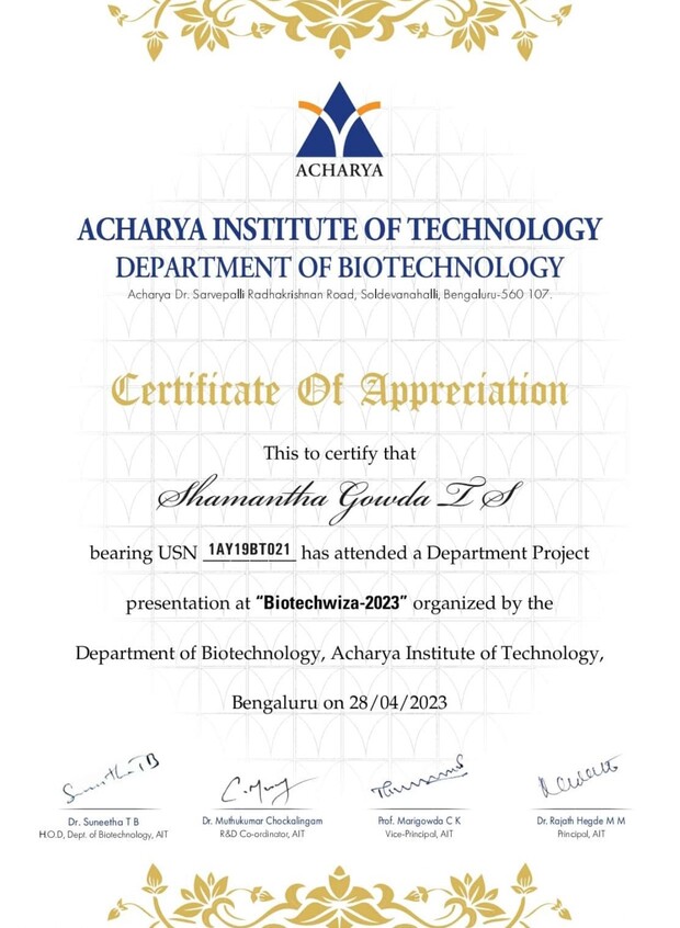 Shamantha Gowda T S - Portfolio